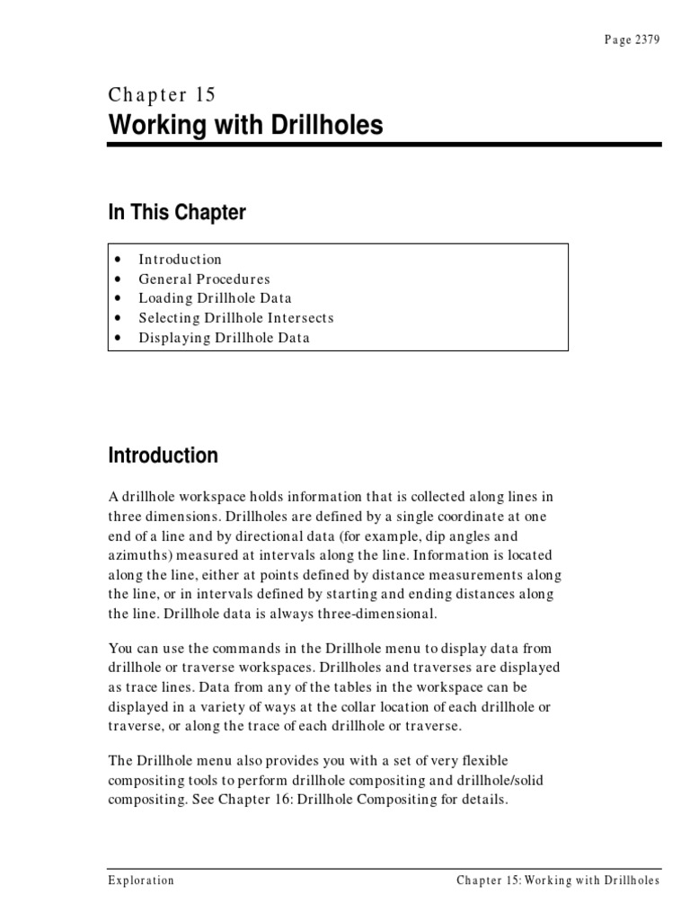 Working With Drillholes | PDF | Menu (Computing) | Button (Computing)