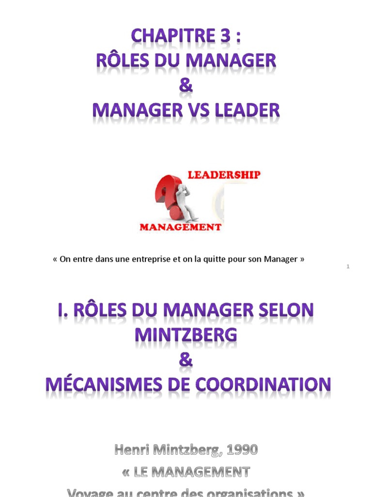 Rôles du Manager selon Mintzberg | PDF | Direction | Business