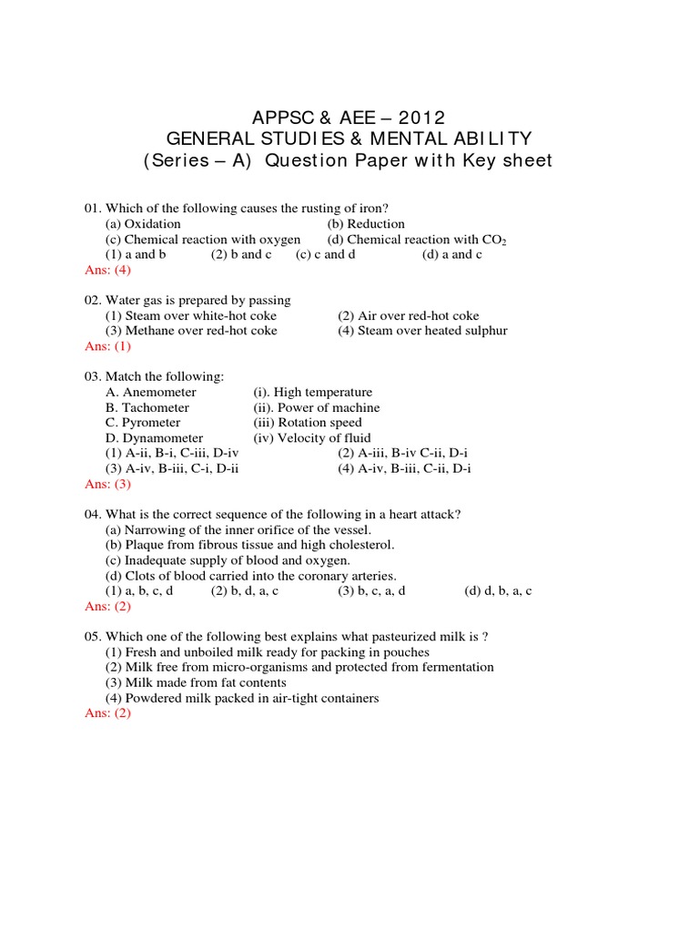 64716471appsc 2012 General Studies Mental Ability Paper 1 | PDF | Nature