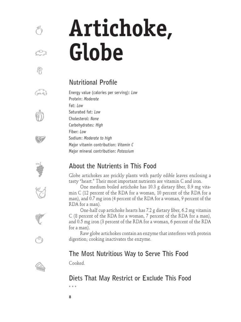 Artichoke Globe Nutritional Profile | PDF | Artichoke | Nutrition