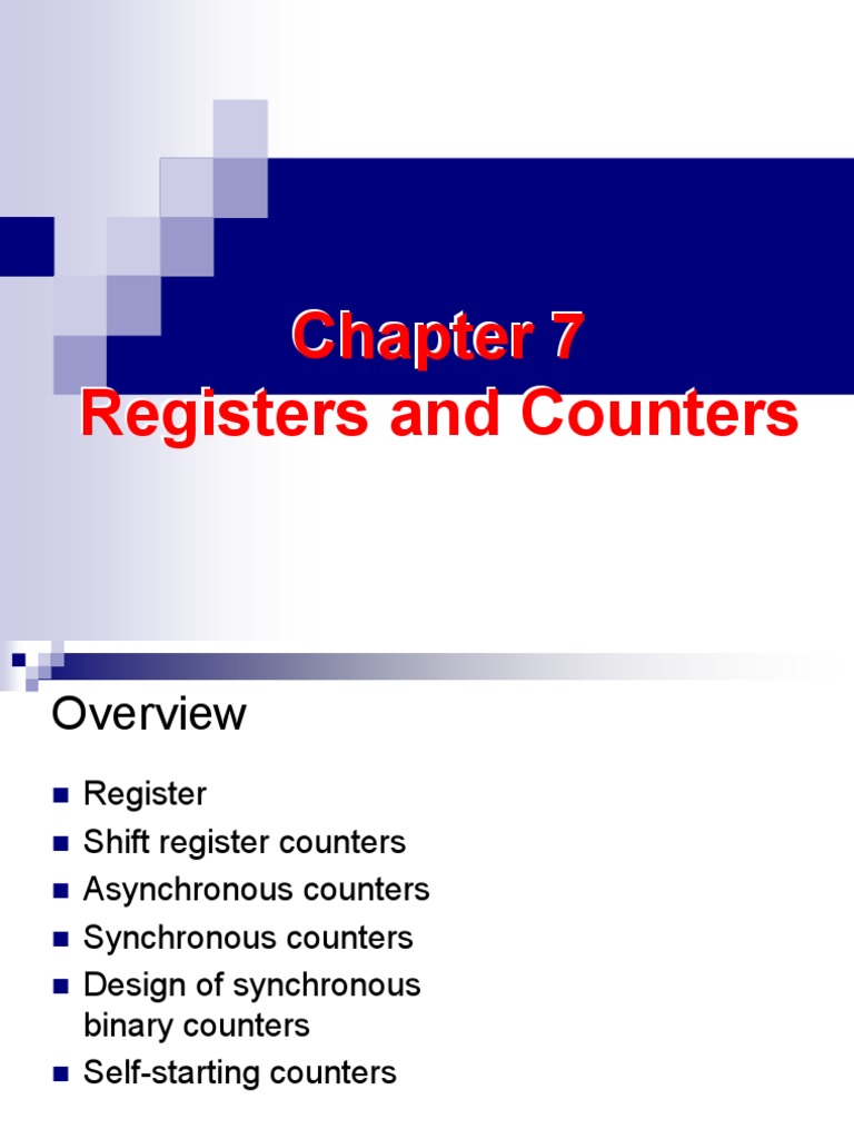 Registers and Counters | PDF | Digital Electronics | Electronics