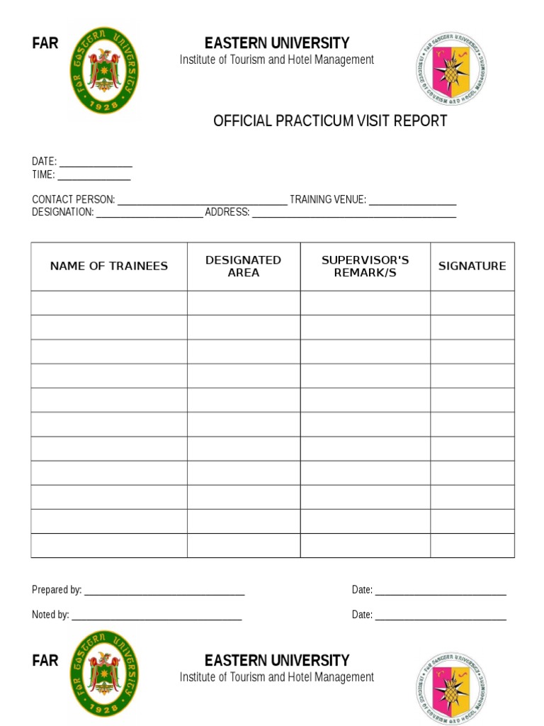 Practicum Visit Form | PDF | Career & Growth