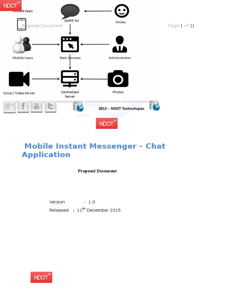 Mobile Instant Messenger - Chat Application: Proposal Document | PDF ...