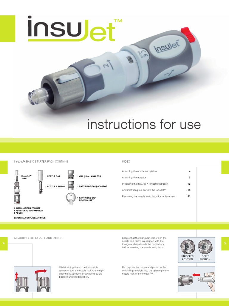 InsuJet Instructions | PDF | Lock (Security Device)