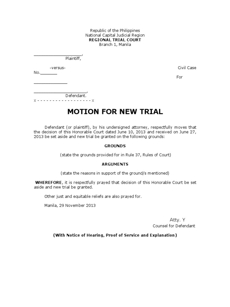 Motion For New Trial | PDF