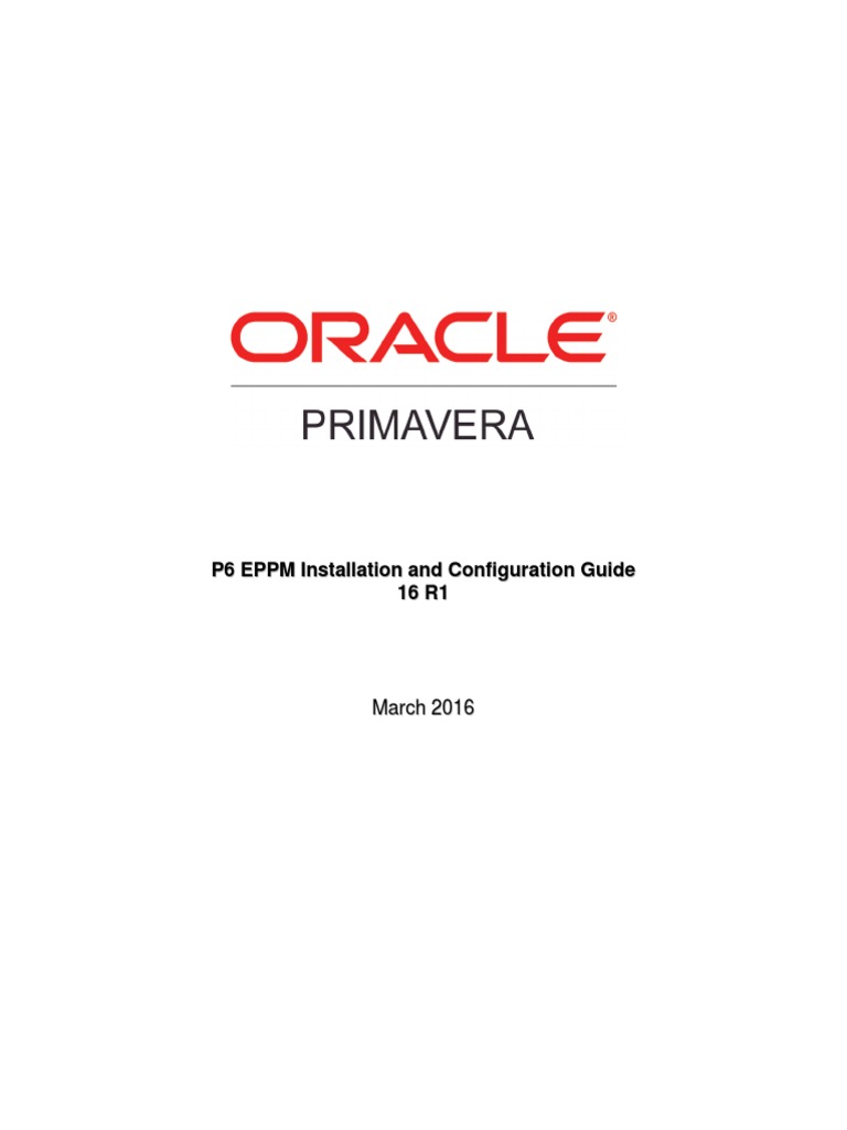 p6 Eppm Install Config | PDF | Oracle Database | Databases