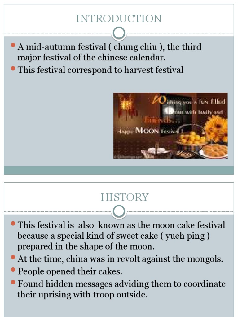 Mid-Autumn Festival: History & Traditions | PDF | History | Religion ...