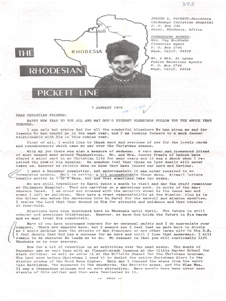 Pickett Judith 1979 Rhodesia | PDF | Rhodesia | Zimbabwe