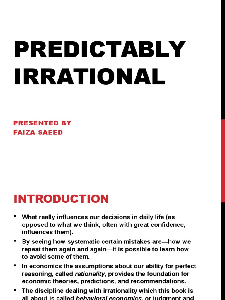 Predictably Irrational | PDF | Economics | Epistemology