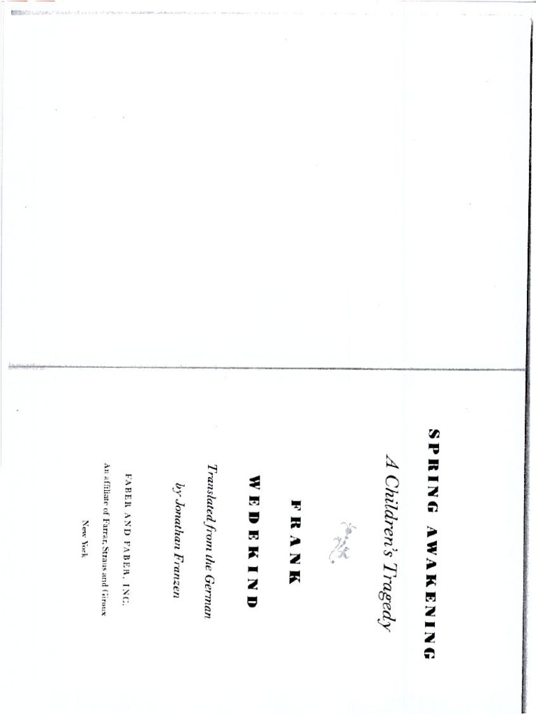 Spring Awakening (Play) | PDF