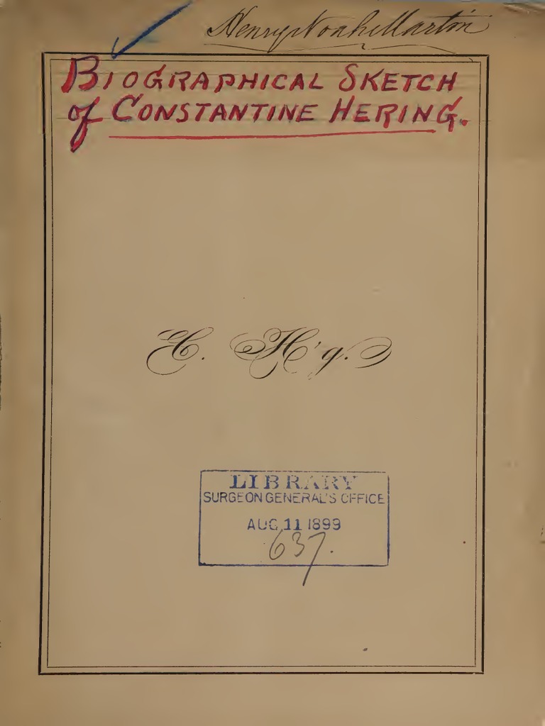 Biographical Sketch of Constantine Hering | PDF | Homeopathy ...