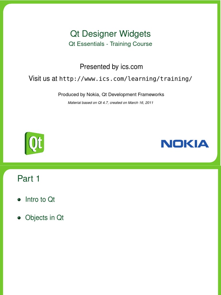 QT Designer Widgets | PDF | Widget (Gui) | Computer Programming