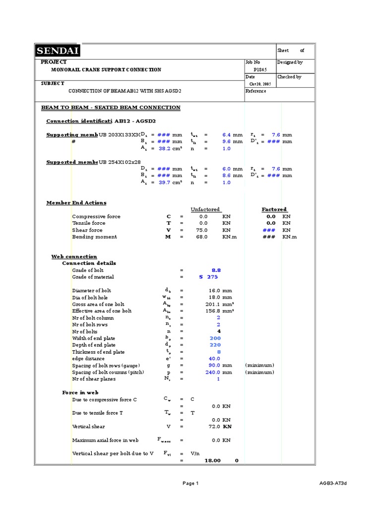 Seated Connection | Beam (Structure) | Screw