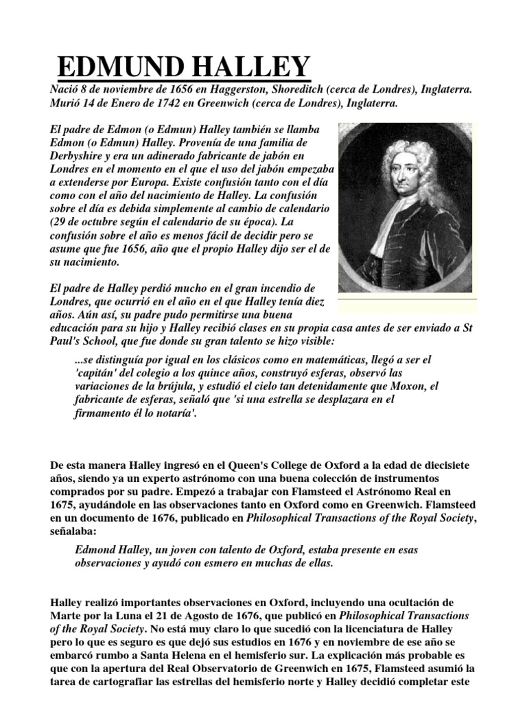 Edmund Halley | PDF | Cometa | Isaac Newton