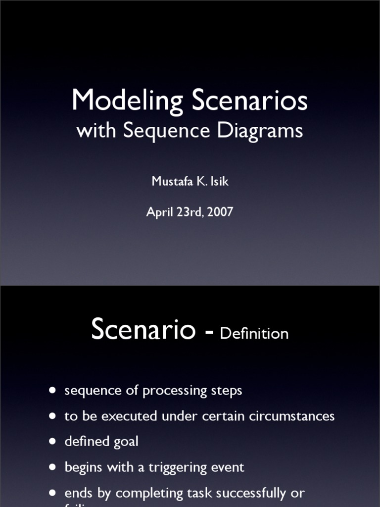 Modeling Scenarios With Sequence Diagrams | PDF | Unified Modeling Language | Information ...