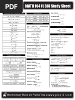 Derivatives Cheat Sheet | PDF | Derivative | Trigonometric Functions