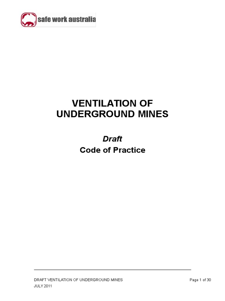 Underground Mine Ventilation Guidelines | PDF | Ventilation ...