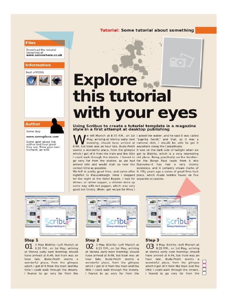 Scribus Tutorial How To Magazine | PDF