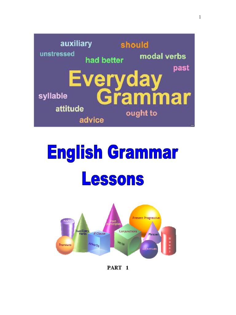 English Grammar Lessons (Part 1) | PDF | Perfect (Grammar) | Object ...