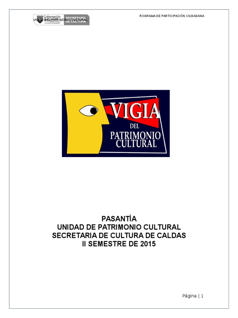 Informe Final Vigias Del Patrimonio Cultural | PDF | Turismo | Bienes (Ley)