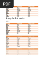 Jeopardy Game on Irregular Verbs | PDF