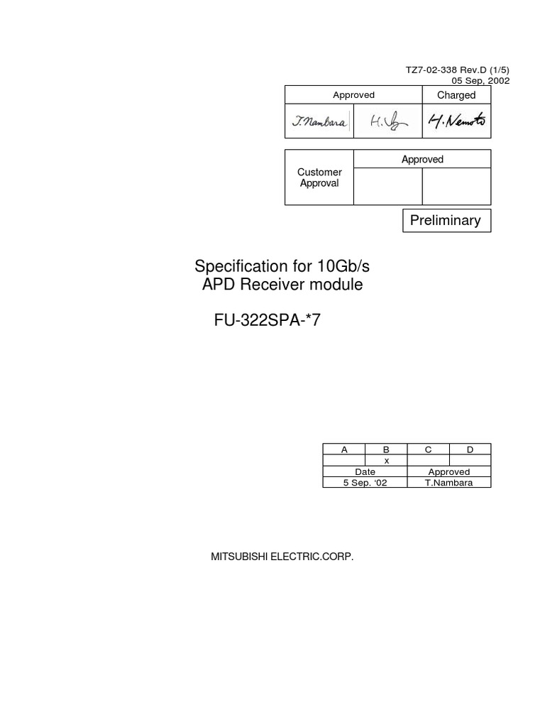 Apd Receiver Module For The 1.55 | PDF | Optical Fiber | Power Supply
