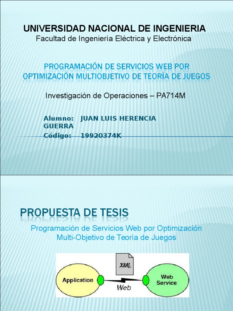 Presentación-Programación de Servicios Web Por Optimización Multiobjetivo | PDF | Navegador web ...