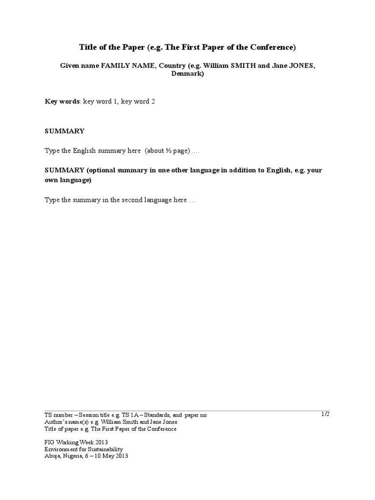 Conference Paper Submission Guidelines | PDF