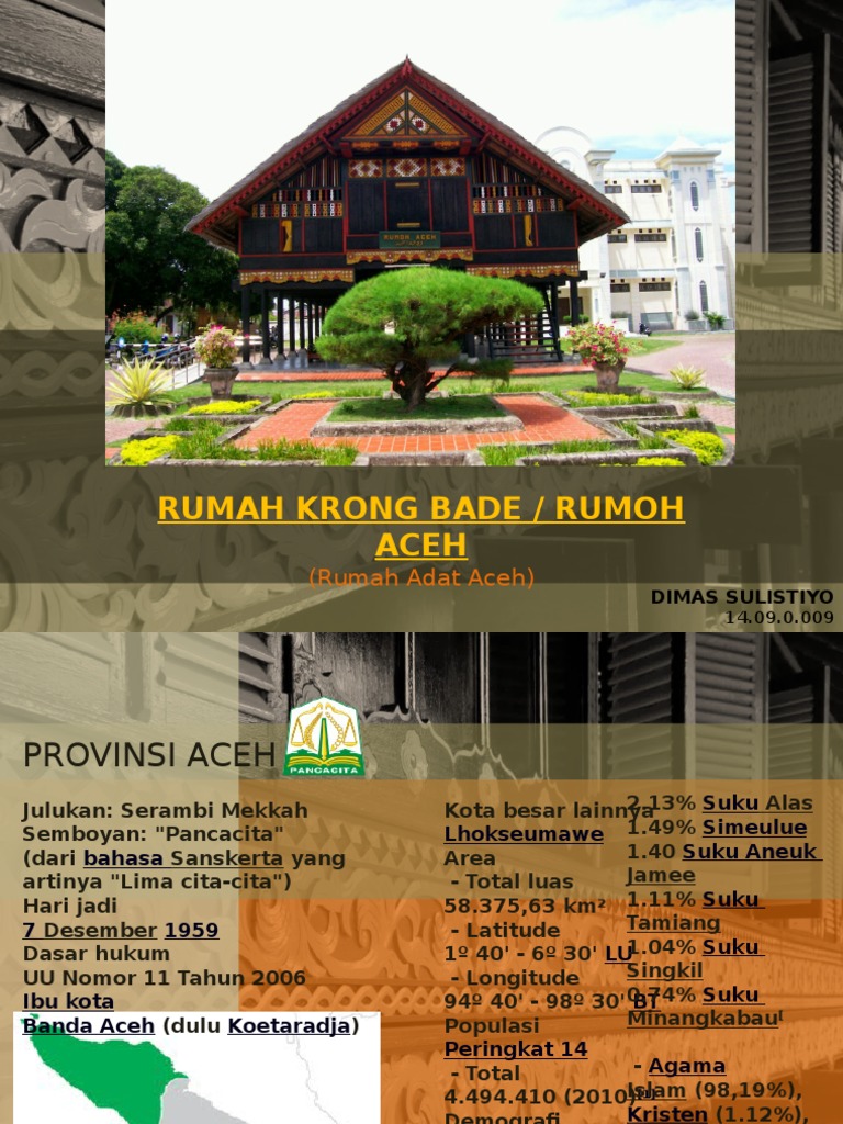 Rumah Adat Krong Bade Aceh | PDF