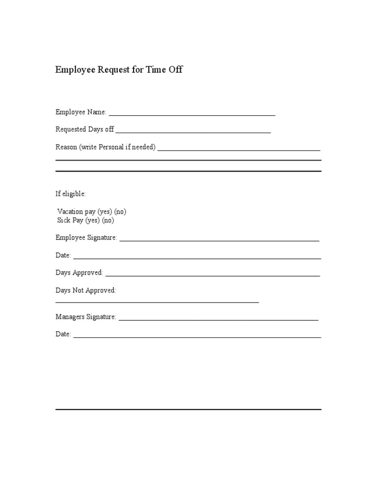 Employee Request: Leave/Time Off | PDF