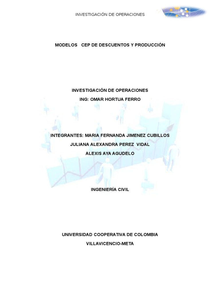 Modelos Cep | PDF | La investigación de operaciones | Inventario