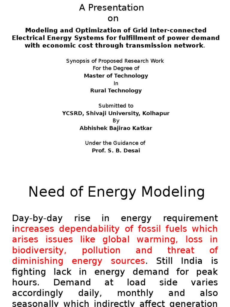 Energy Modeling Pdf