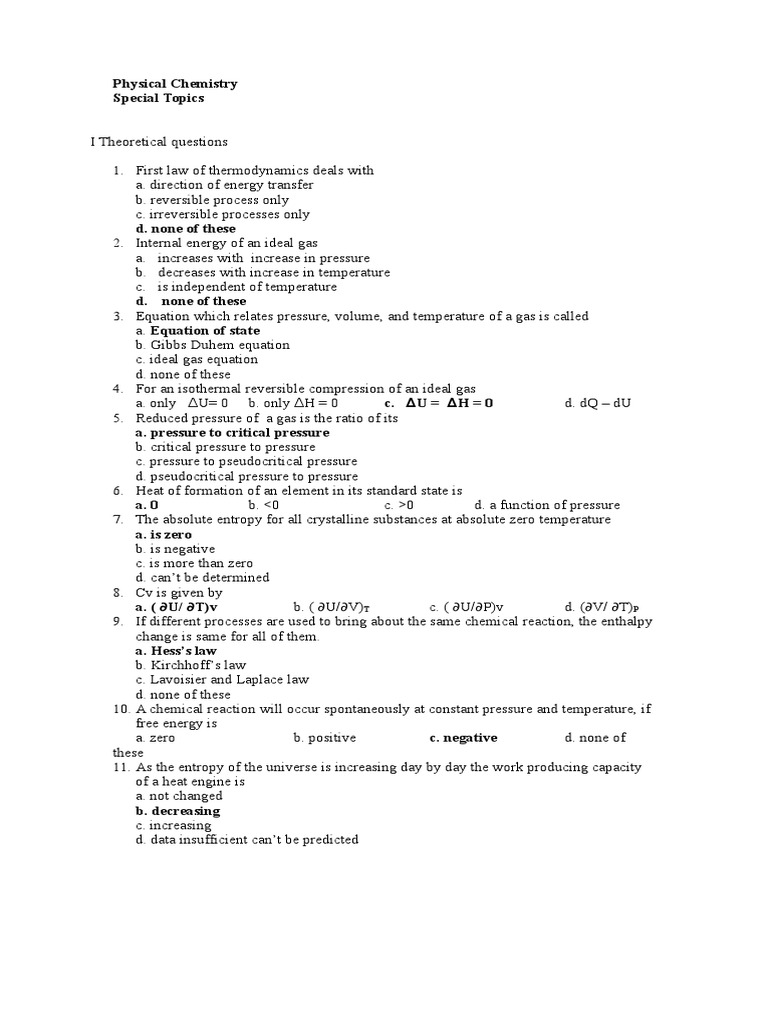 Physical Chemistry Topics Set 3 | Gases | Temperature