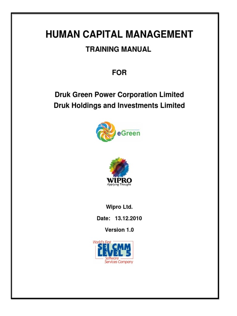 HCM Training Manual for DGPC & DHI | PDF | Human Resource Management ...