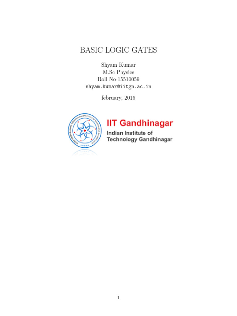 Lab Report On Basics Logic Gate | PDF | Logic Gate | Digital Electronics