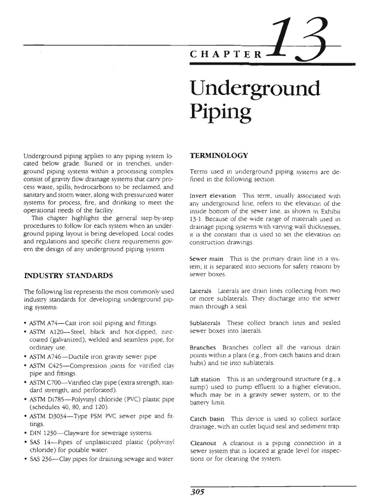 Underground Piping Pdf Download Free Pdf Sanitary Sewer Storm Drain