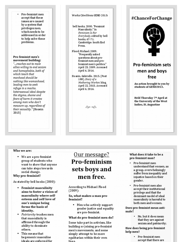 Pro-Feminist Men's Movement Building Pamphlet | PDF | Critical Theory ...