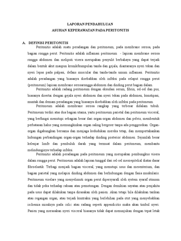 PERITONITIS Post Op | PDF