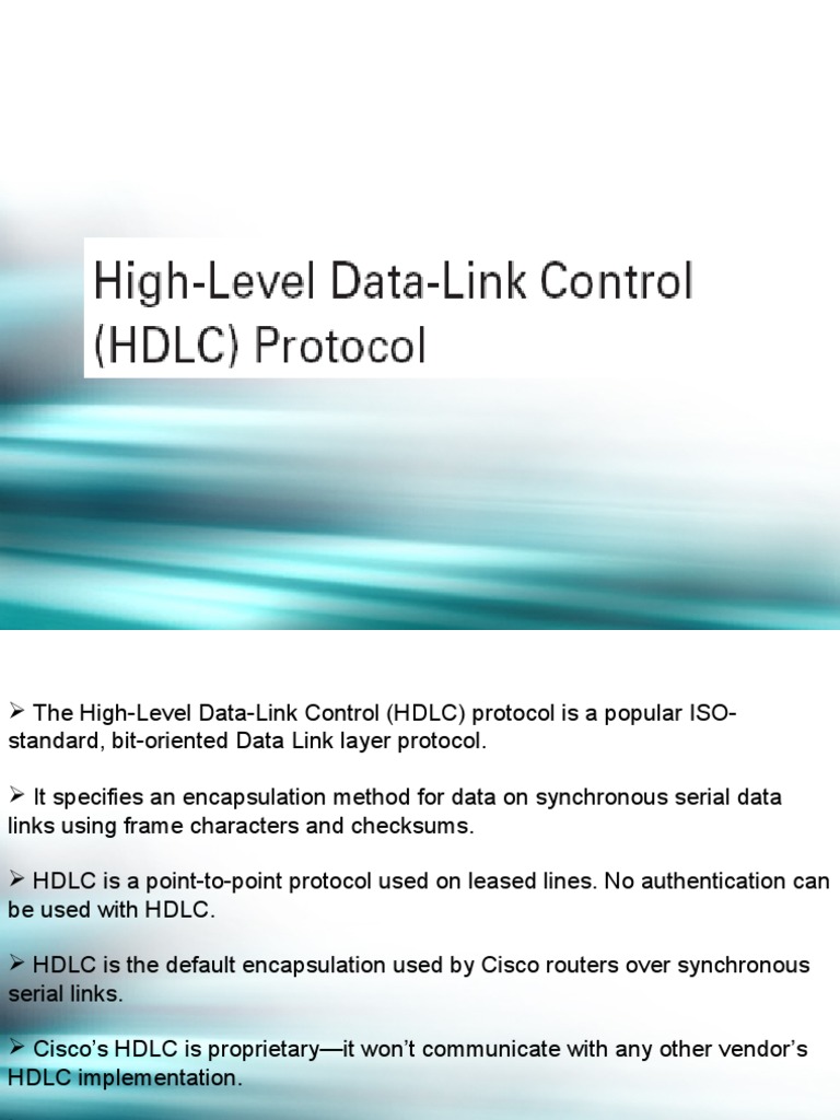 Ppp Hdlc Pap Chap Pdf Communications Protocols Telecommunications Standards