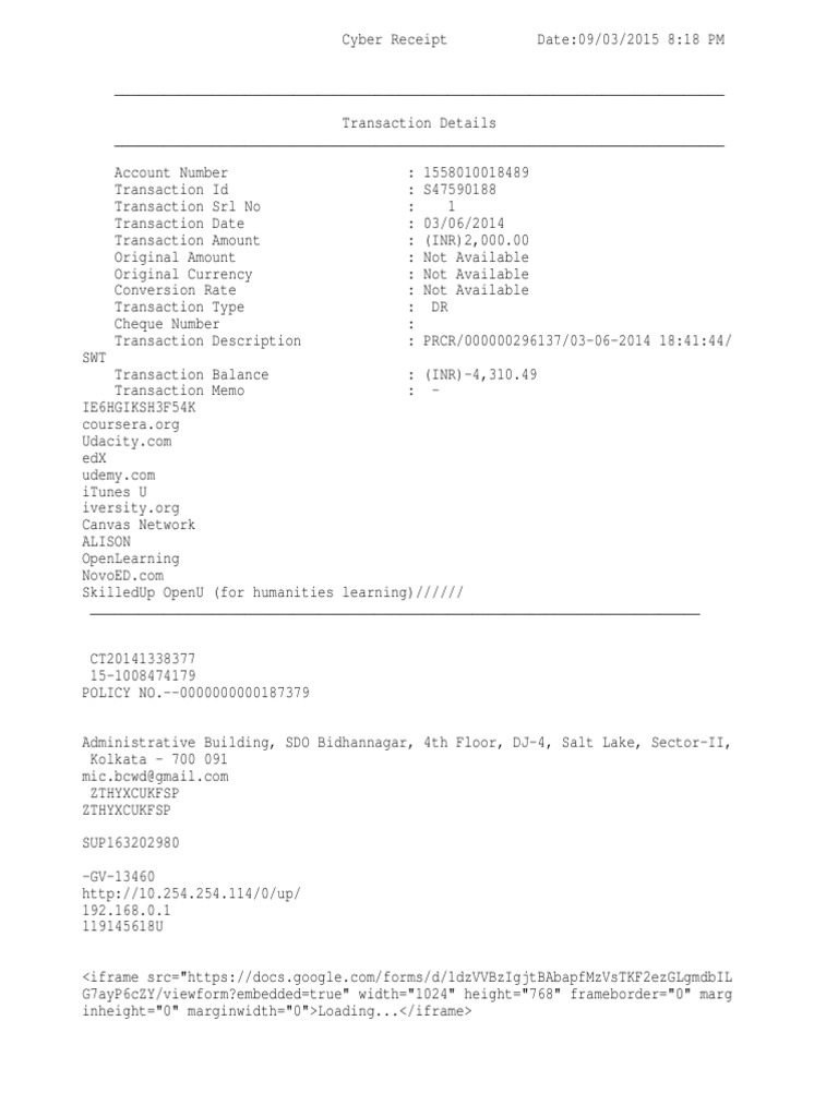 Corp TXN DStatement Cyber Receipt 1558010018489 S47590188 | PDF