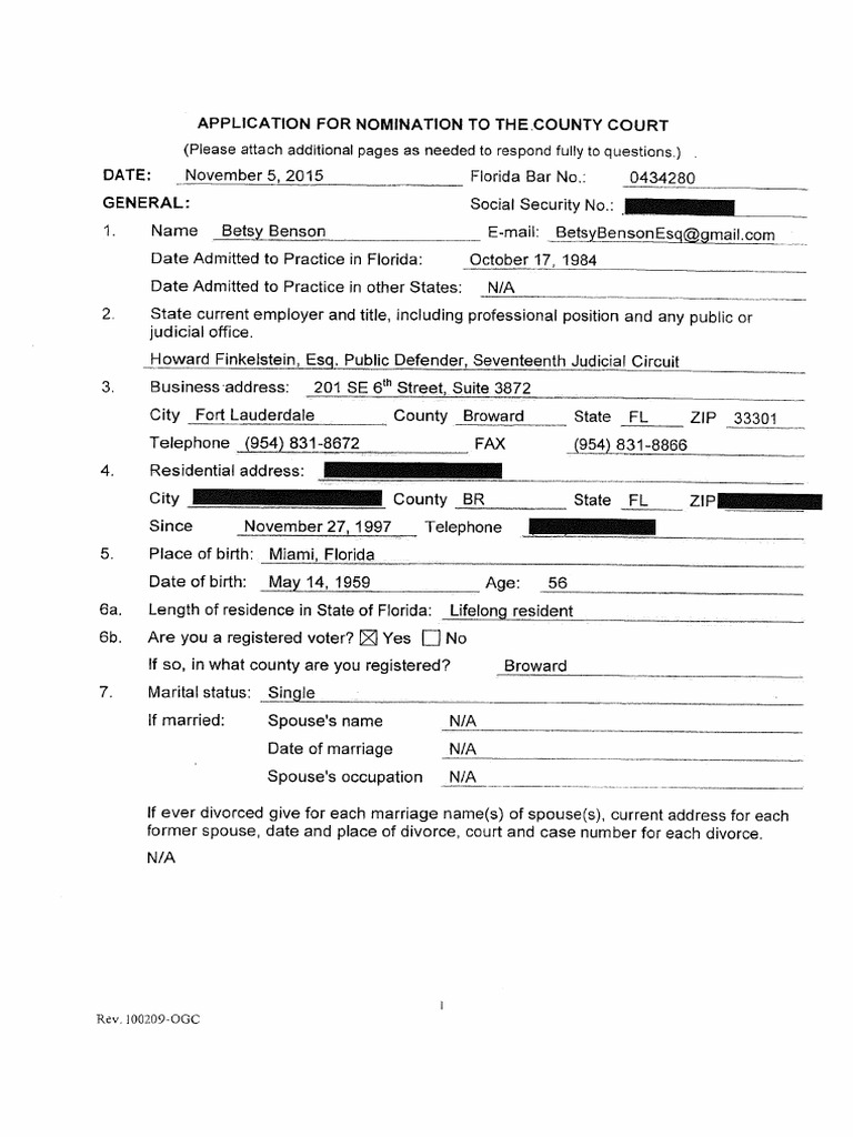 Betsy Benson JNC | PDF | Lawyer | Drugs