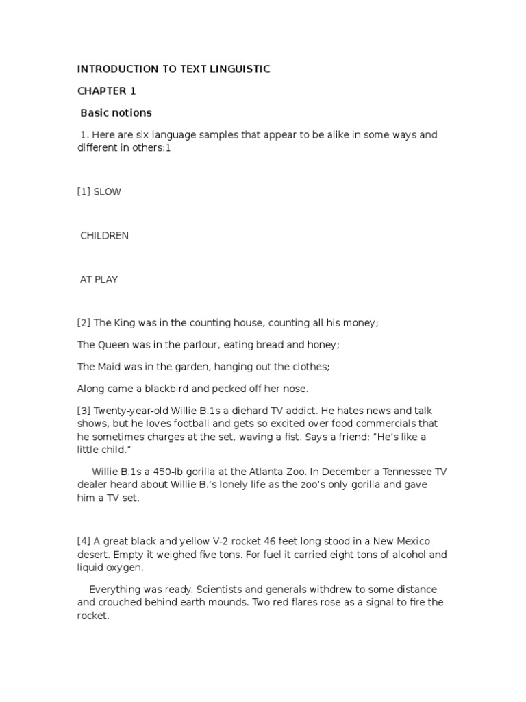 Introduction To Text Linguistics | PDF | Clause | Invention