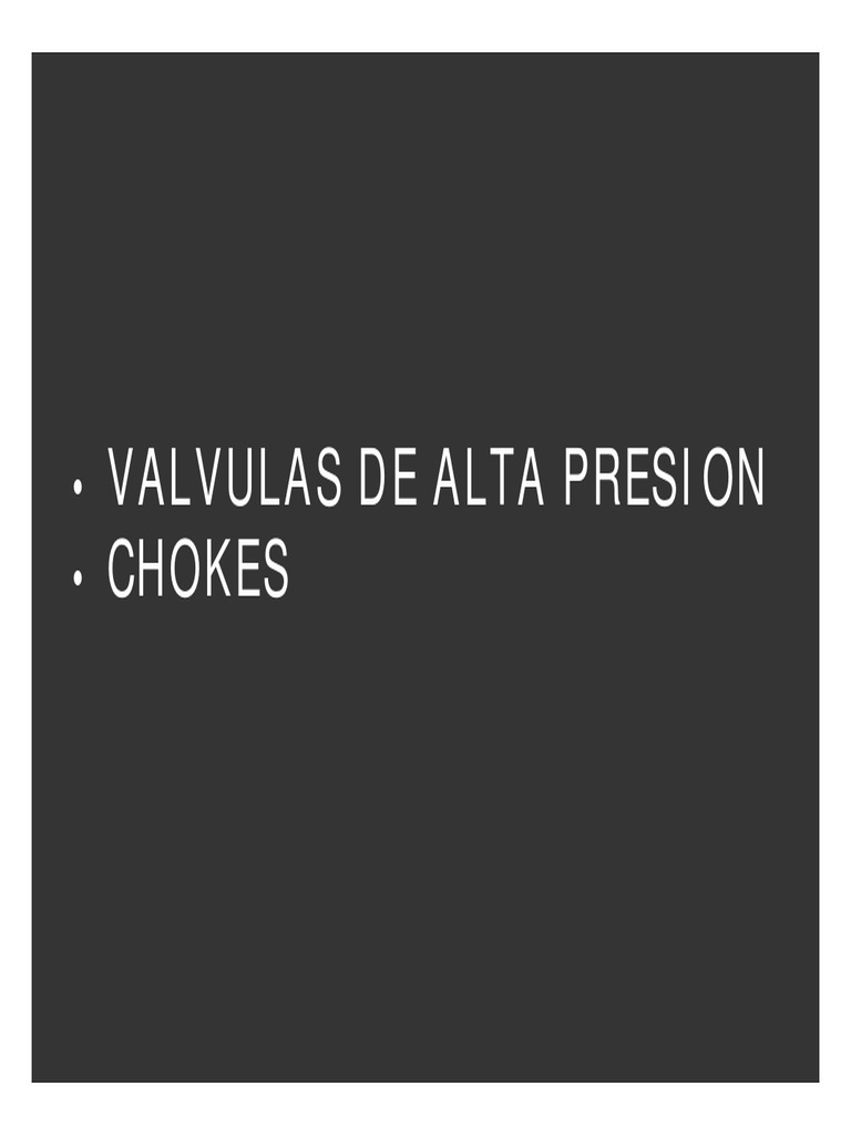 Válvulas y Chokes de Alta Presión | PDF | Solenoide | Presión