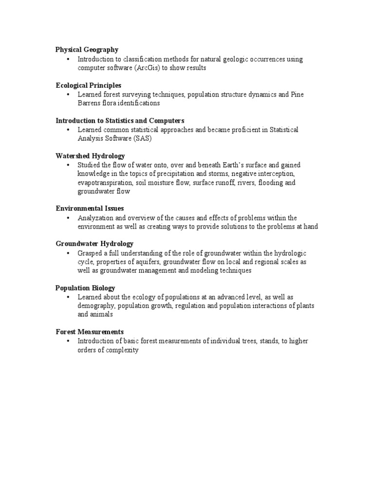 Environmental Science and Hydrology Overview | PDF