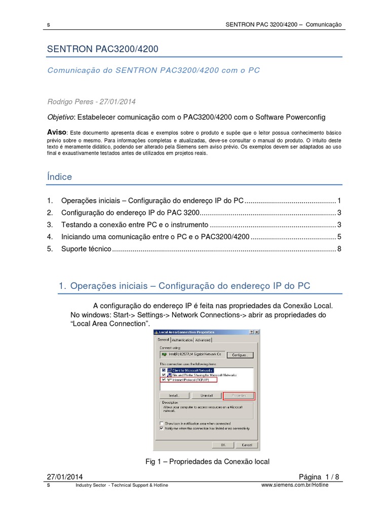 Sentron Pac 3200-4200 | PDF | Protocolos da internet | Endereço de IP