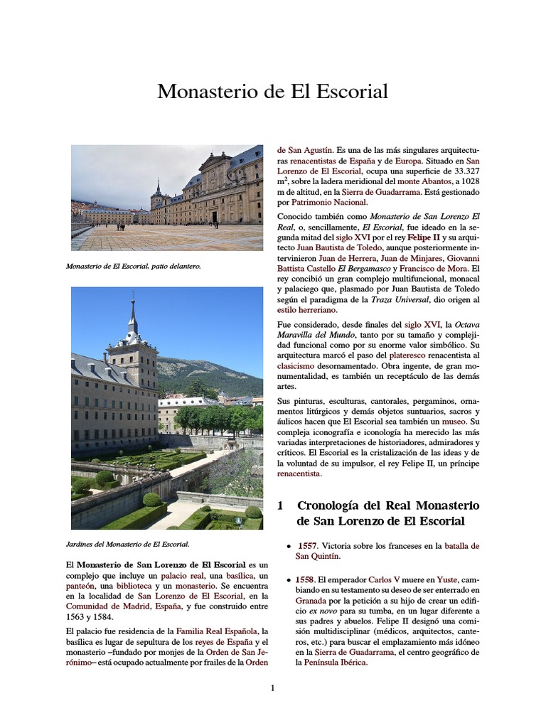 Escorial Monastery | PDF