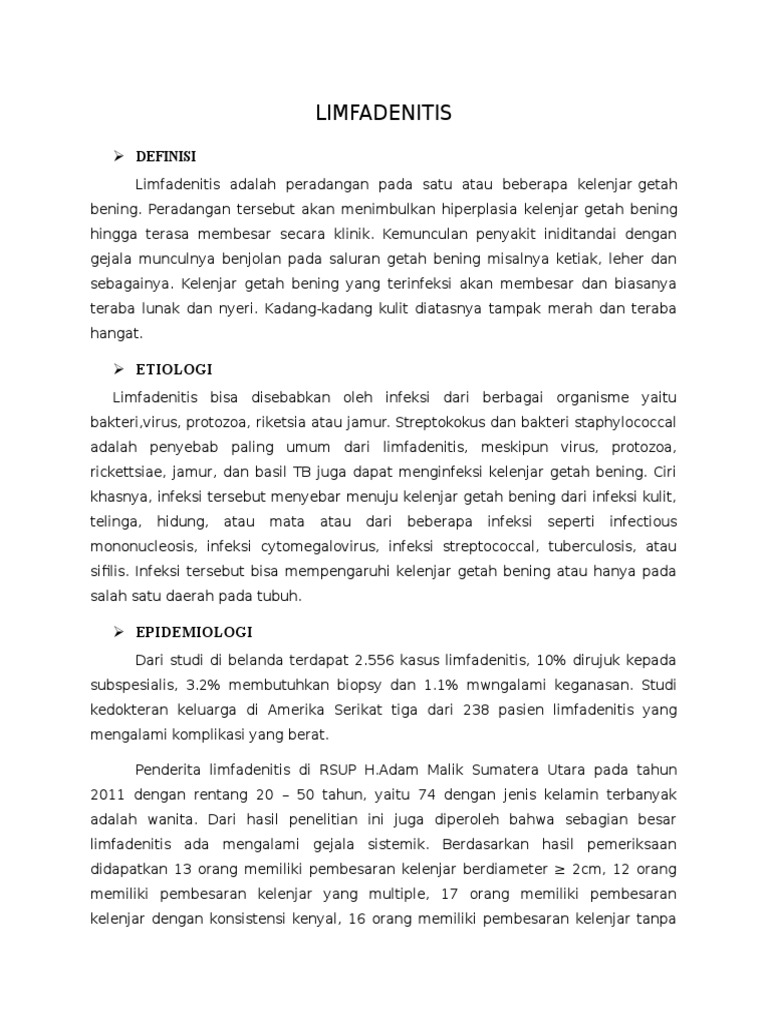 LIMFADENITIS | PDF