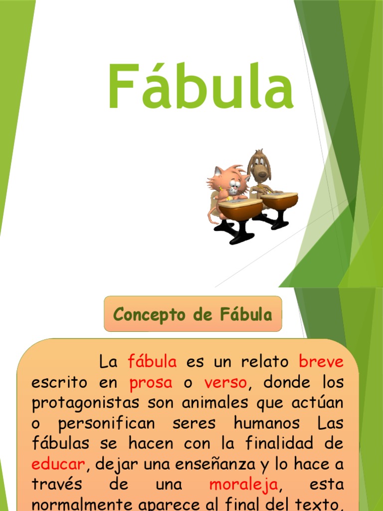 Definición y concepto de fábula | PDF
