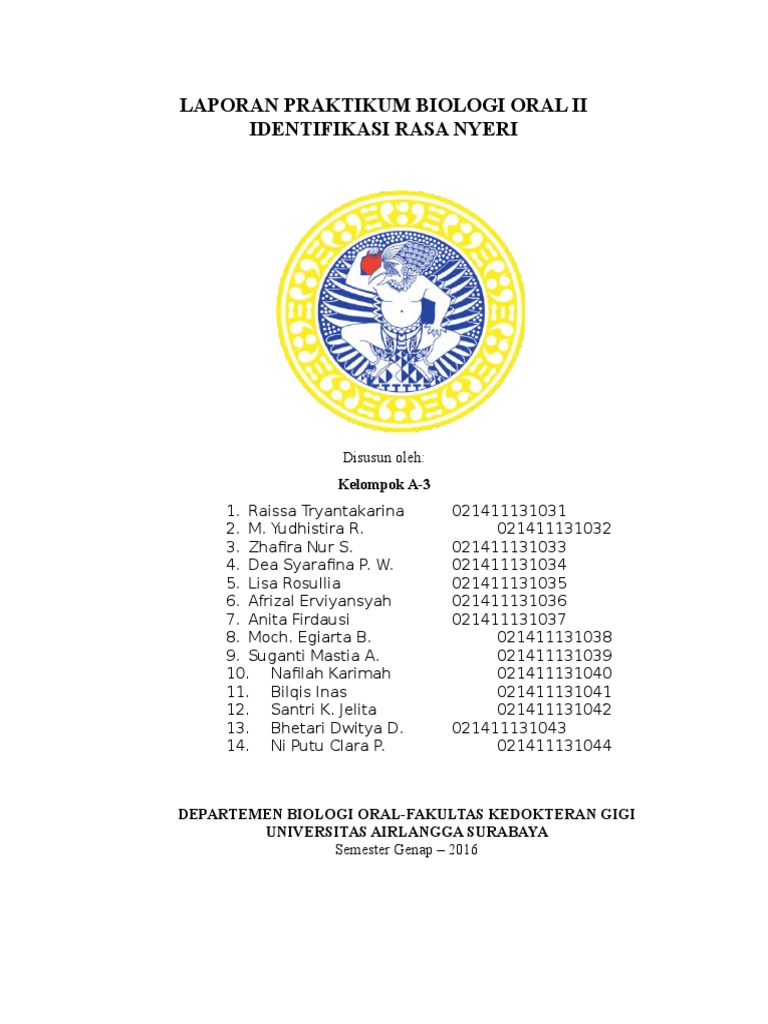 BO Prak A3 Rasa Nyeri | PDF