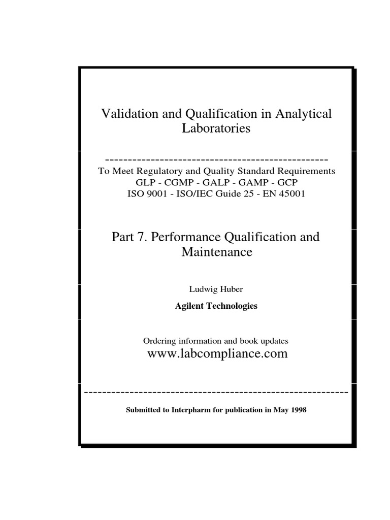 Performance Qualification and Maintenance | PDF | Verification And ...